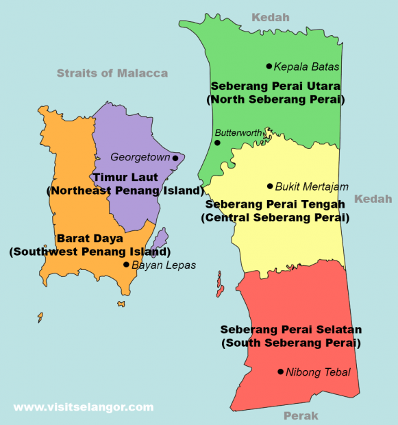 Map of Penang State – Visit Selangor